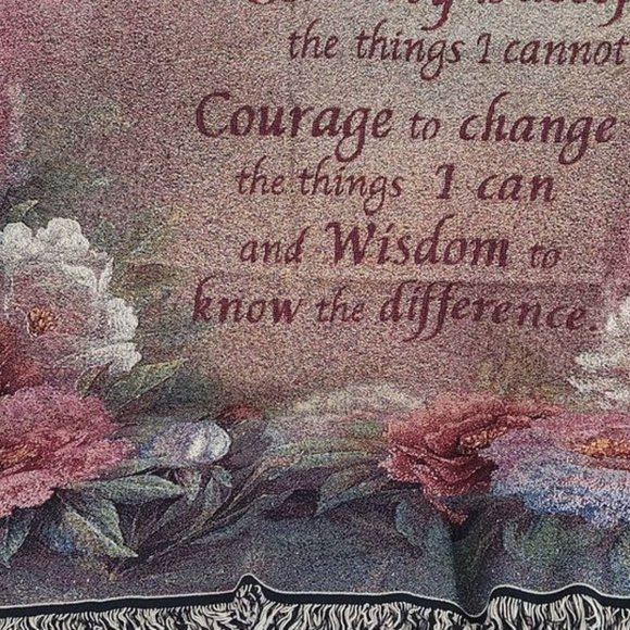 Simply Home | Bedding | Woven Tapestry Throw Serenity Prayer | Poshmark